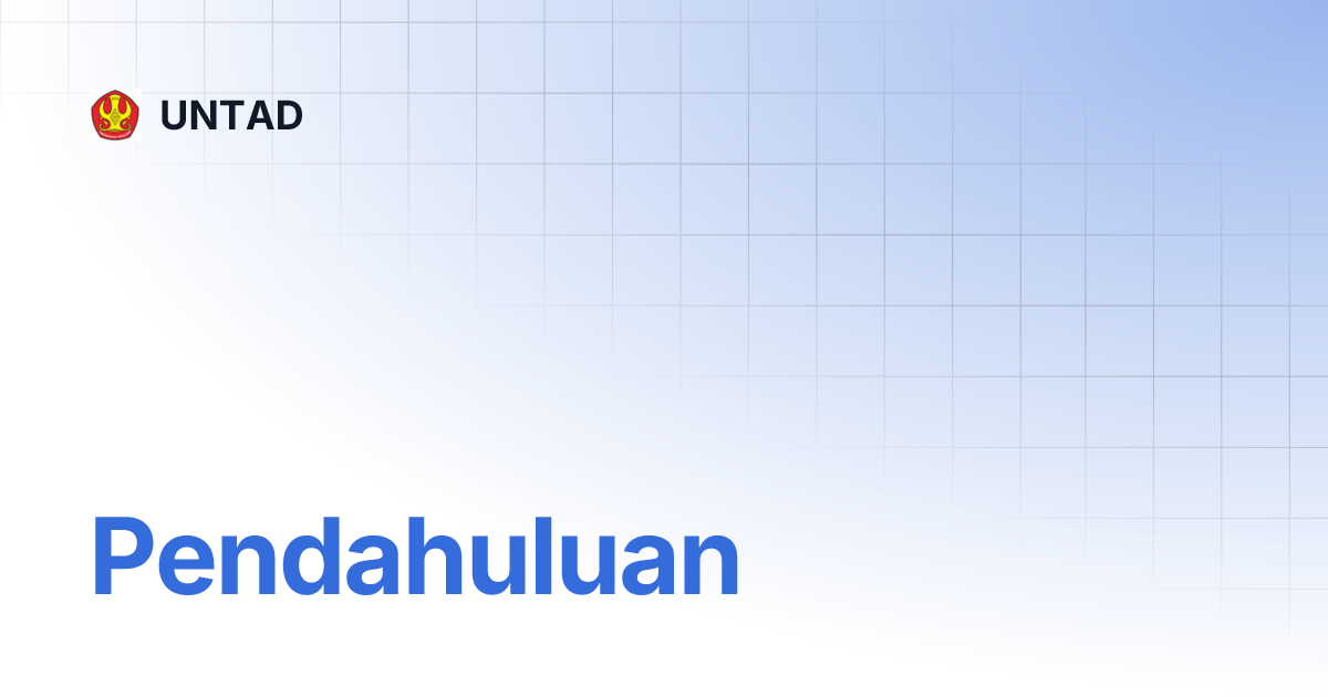 Pendahuluan | UNTAD