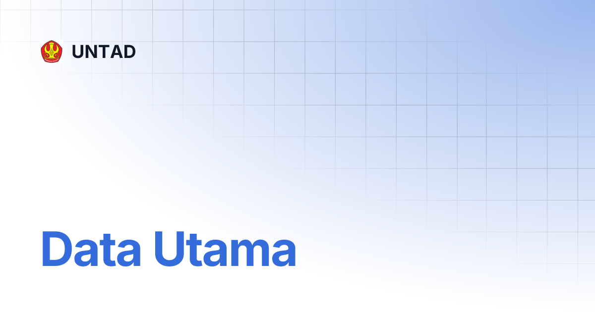 Data Utama | UNTAD